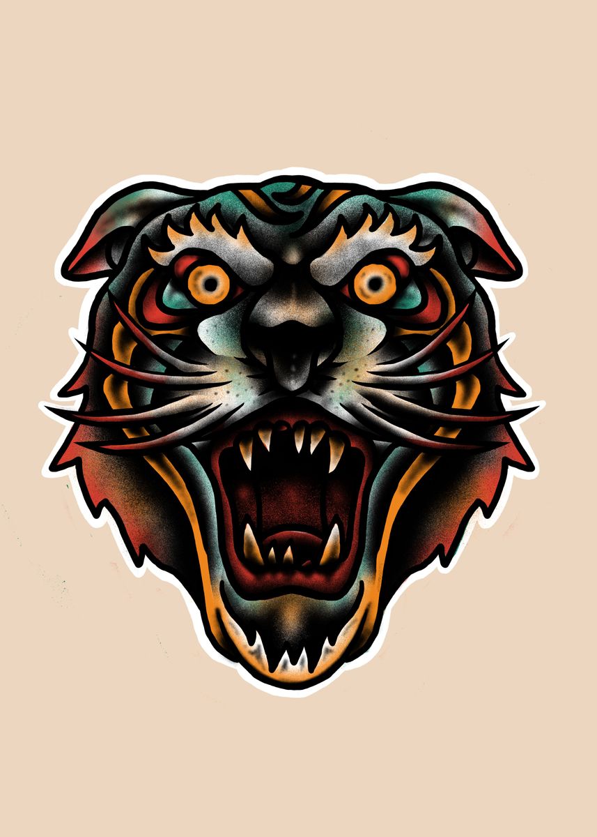 'Tiger fighter' Poster by Tofan barmalisi | Displate