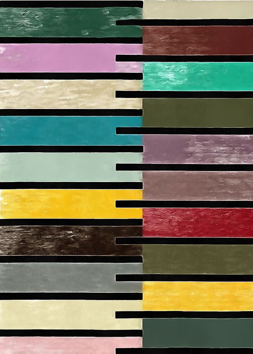 'Ladder Color Blocks ' Poster, picture, metal print, paint by Tracey ...