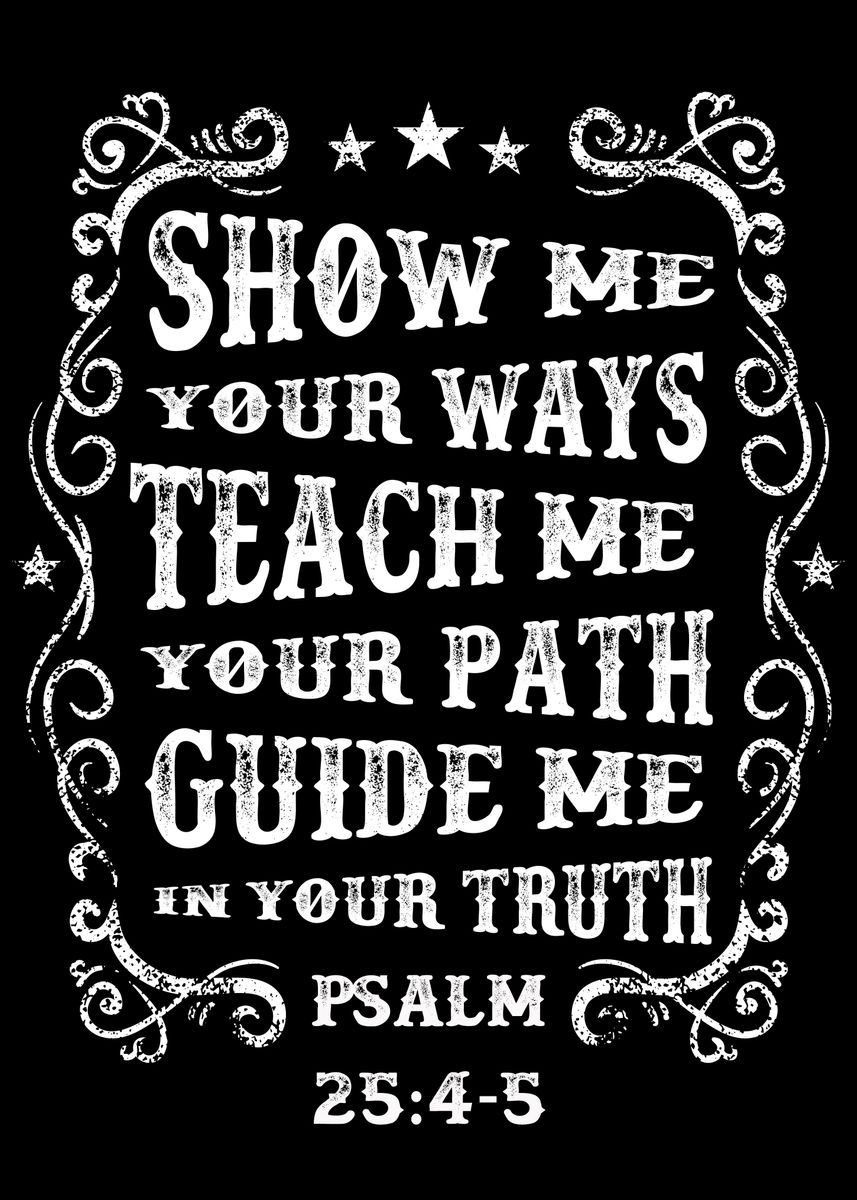'Psalm 25' Poster, picture, metal print, paint by Chris Simmons | Displate
