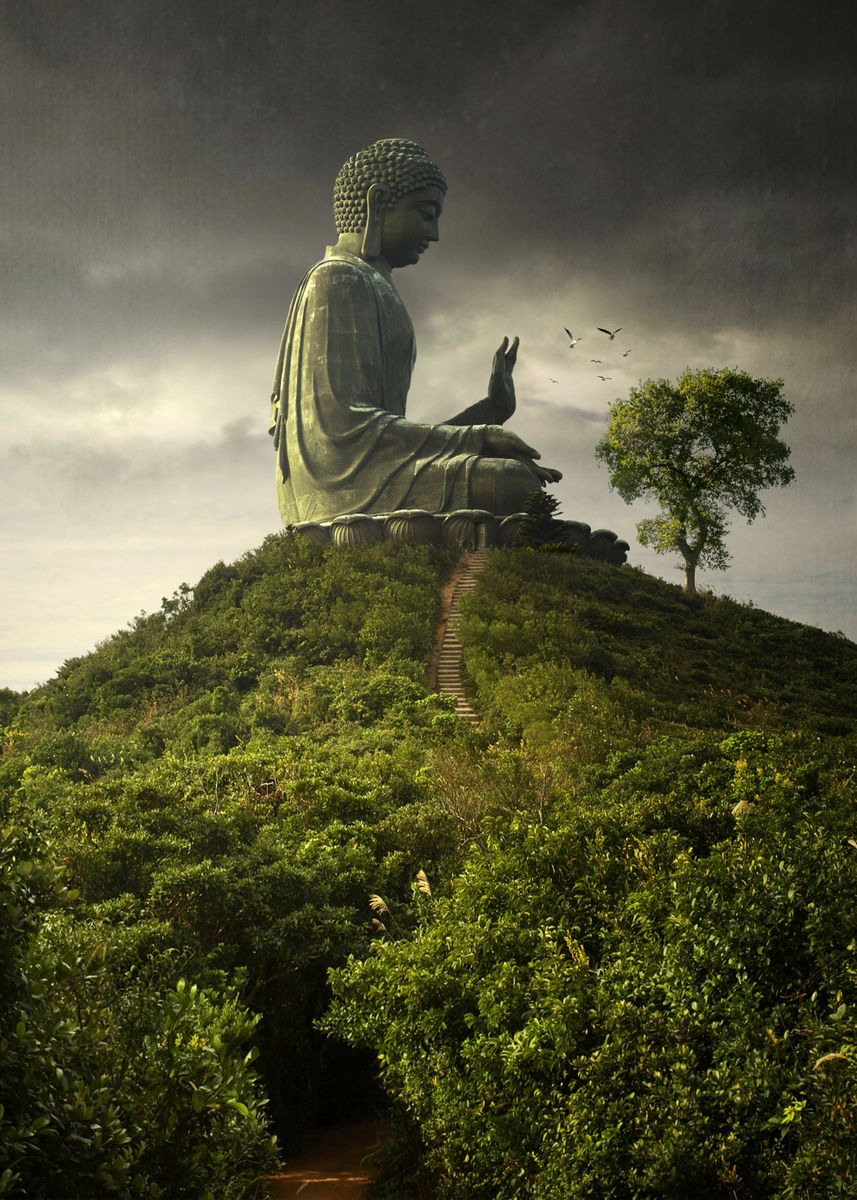 'The Big Buddha' Poster, picture, metal print, paint by Tomasz ...