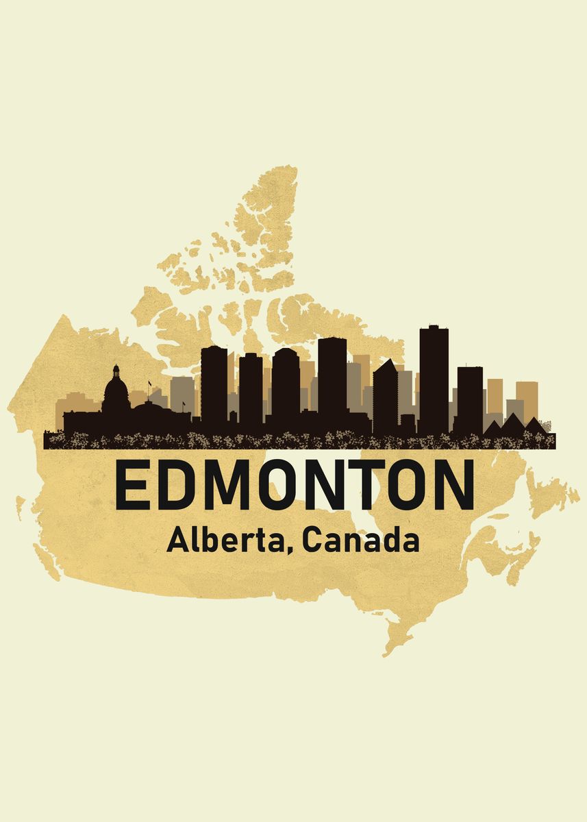 'Edmonton Canada' Poster by Iwoko | Displate