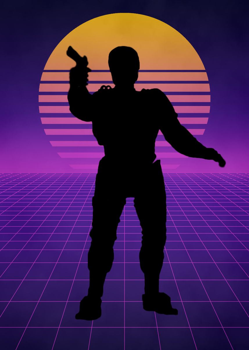 'Retro RoboCop' Poster, picture, metal print, paint by Gemini Phoenix ...