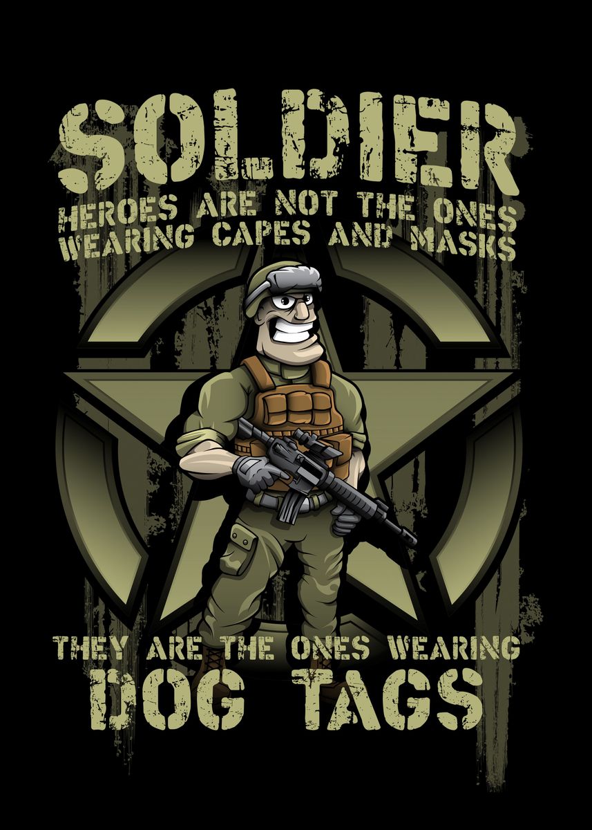 'Soldier' Poster, picture, metal print, paint by MilGraphics | Displate