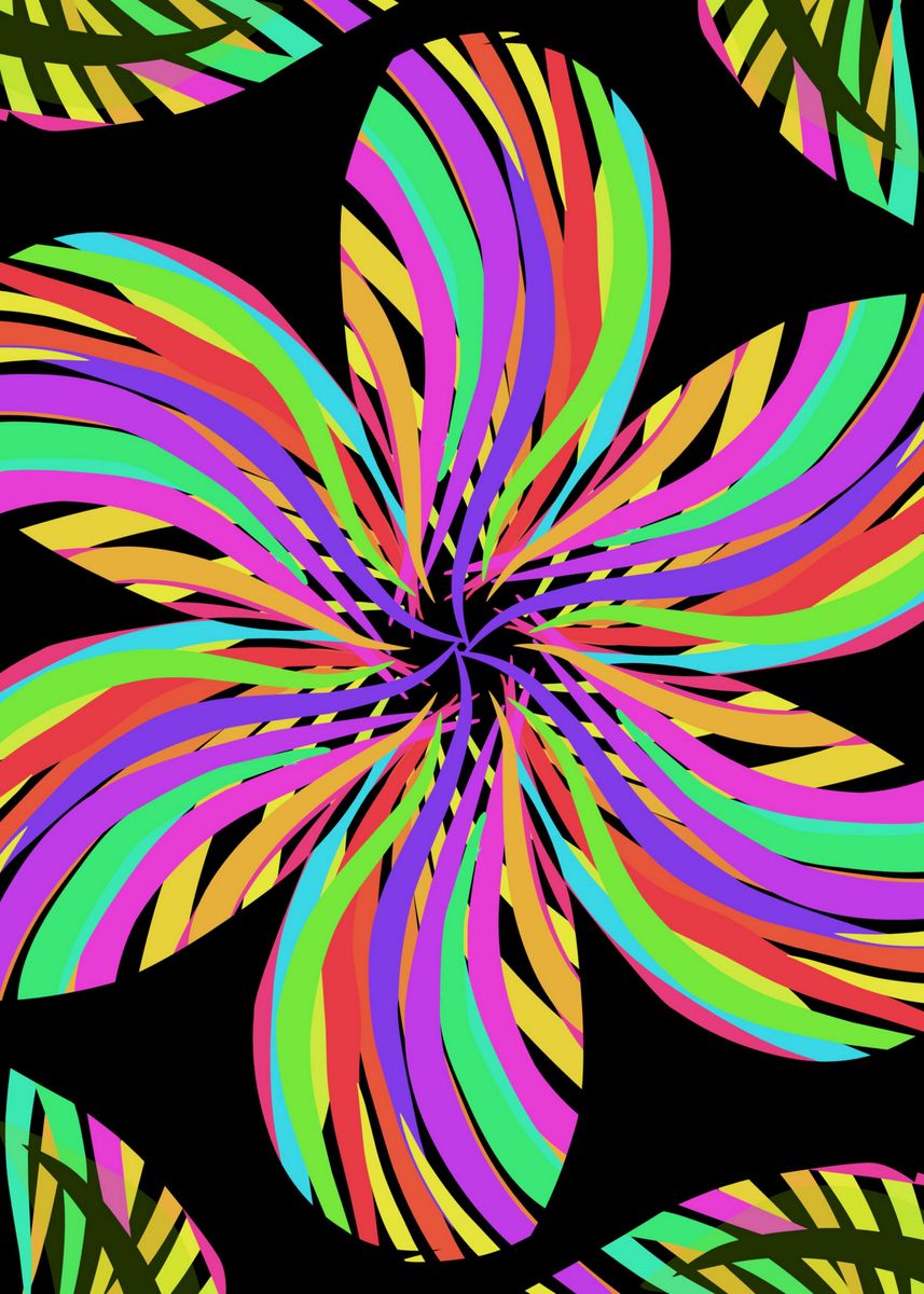 'FLOWER ABSTRACT' Poster by 4 Epic Drawing | Displate