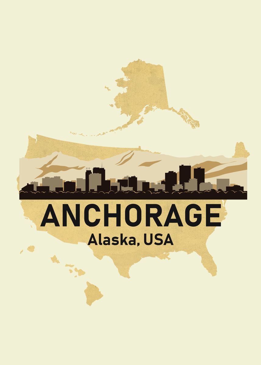 'Anchorage USA' Poster by Iwoko | Displate