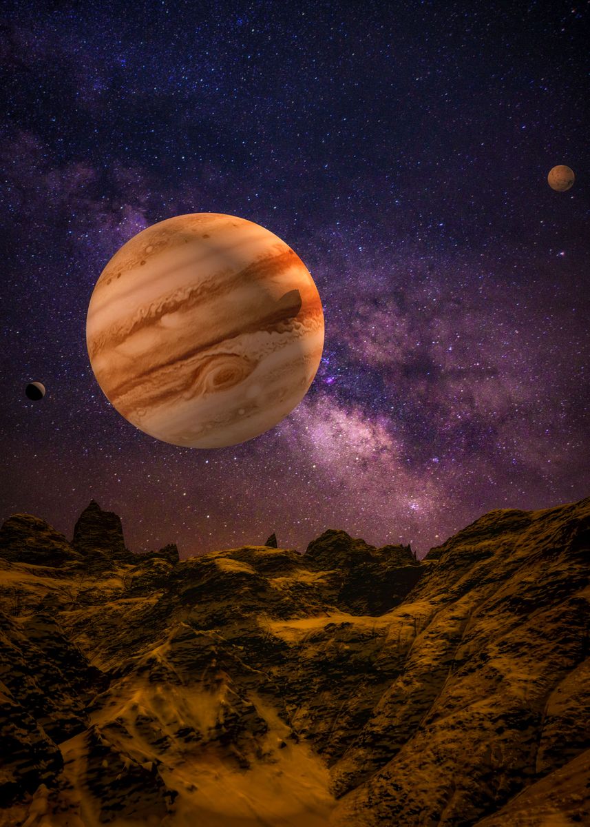 'Spacescape' Poster, picture, metal print, paint by Alain Gaymard ...