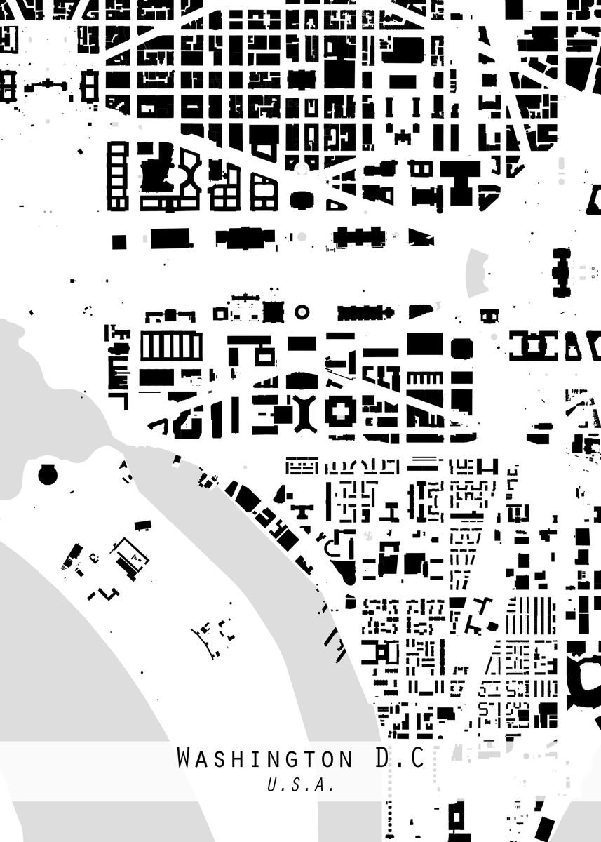 'Washington DC city map' Poster by intrepix | Displate
