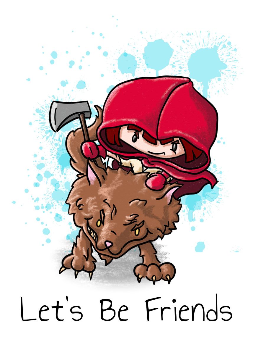 'Little Red' Poster, picture, metal print, paint by Matthew King | Displate