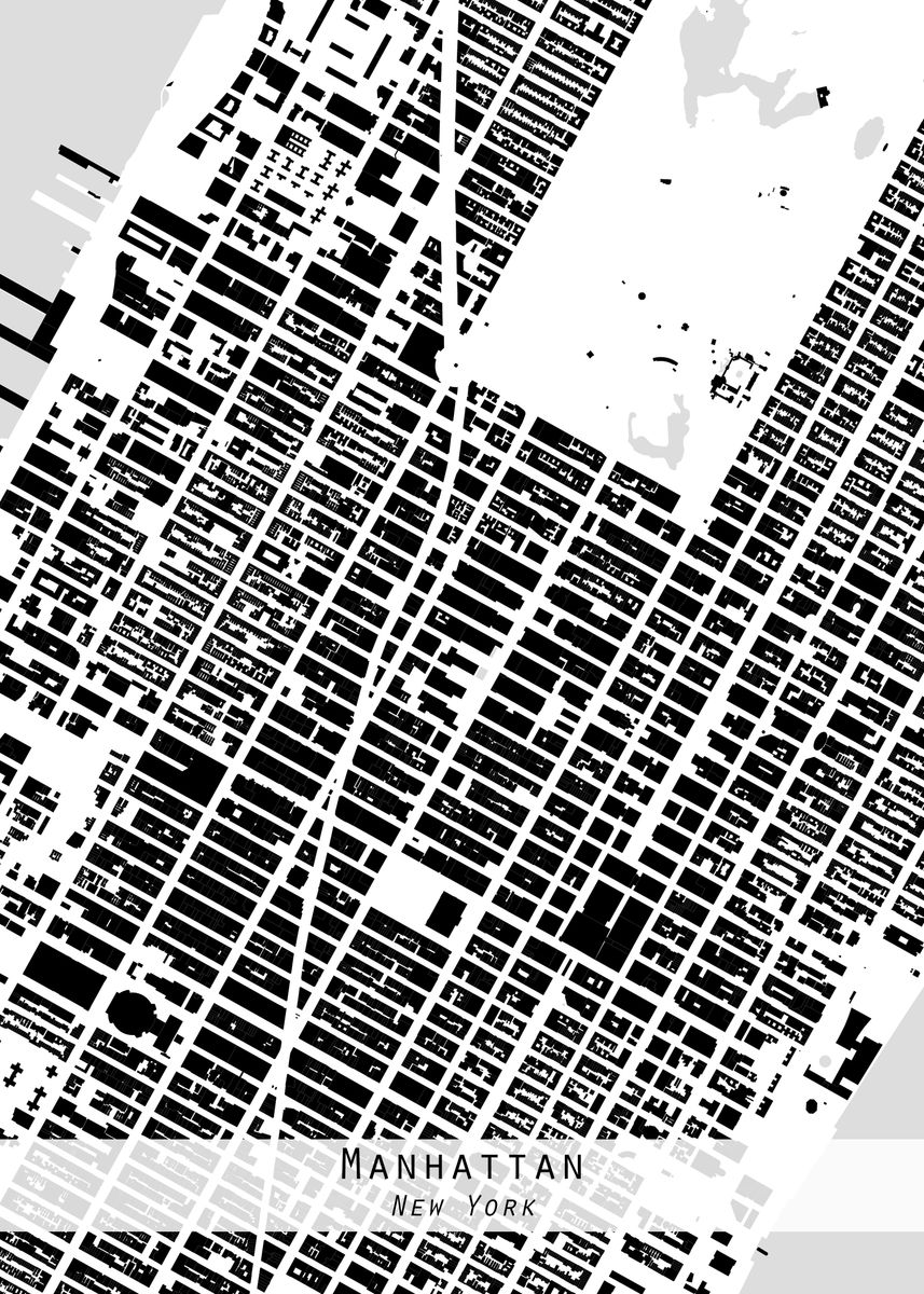 'New York City map' Poster by intrepix | Displate