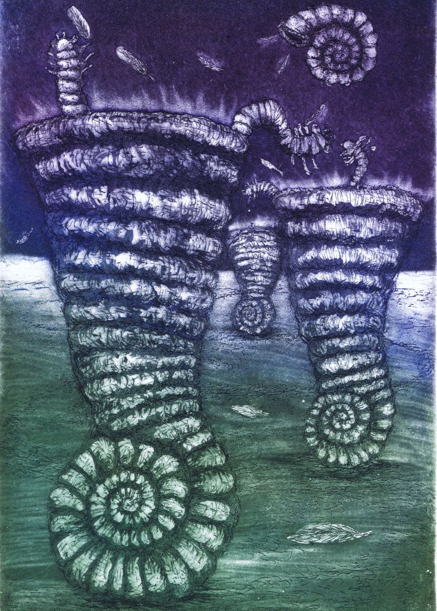 'Violet Traveling Shells 1' Poster by Karina J | Displate