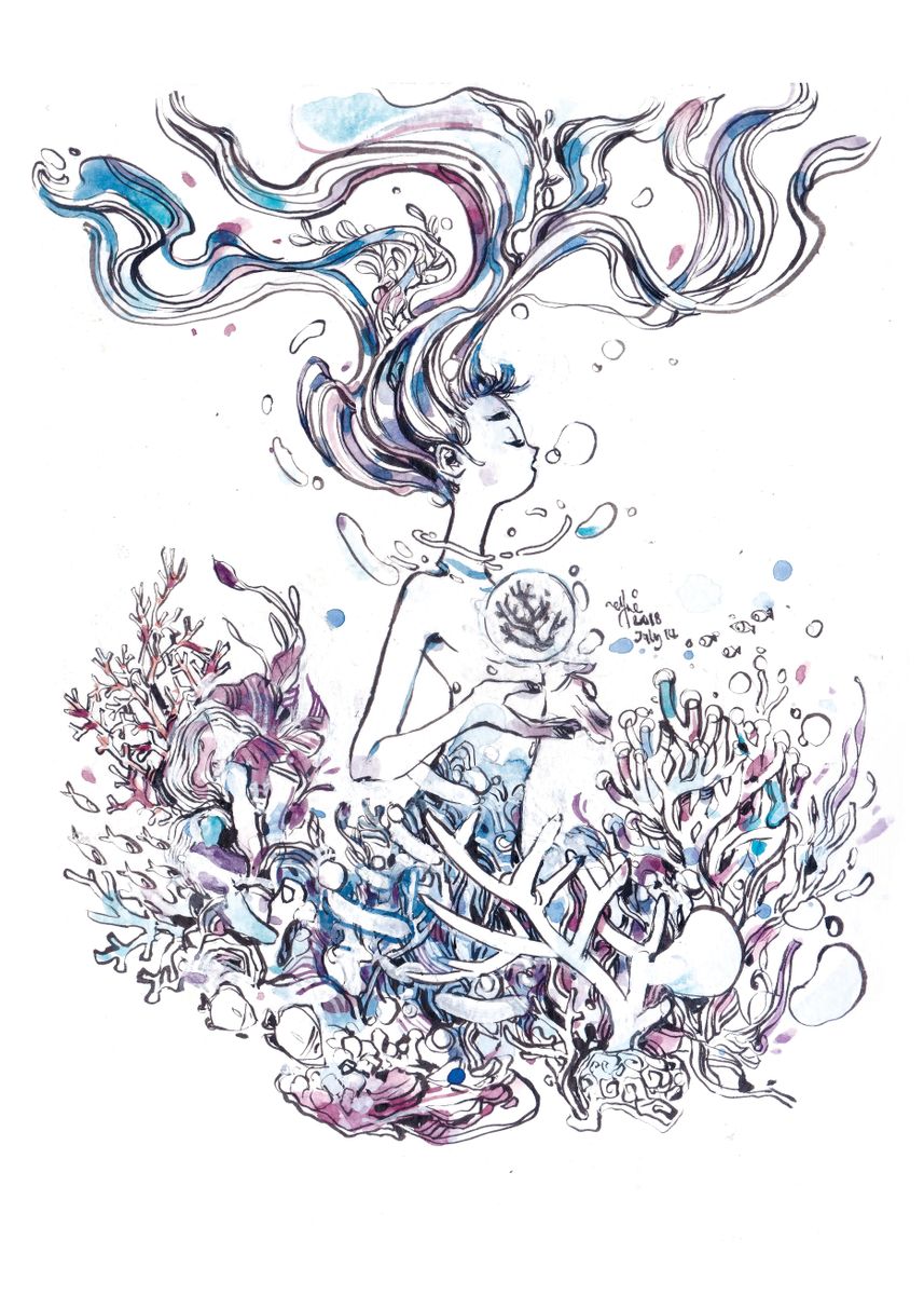 'Hopeless Devotion' Poster, picture, metal print, paint by Ellie Yong ...