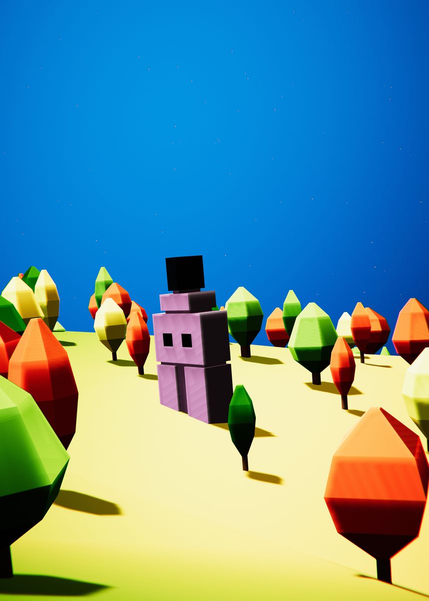 'Alien Stone in the Park' Poster, picture, metal print, paint by Jorge ...