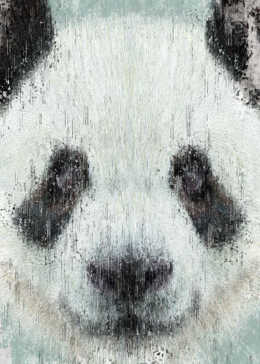 'Panda' Poster, picture, metal print, paint by Benjamin Cremer | Displate