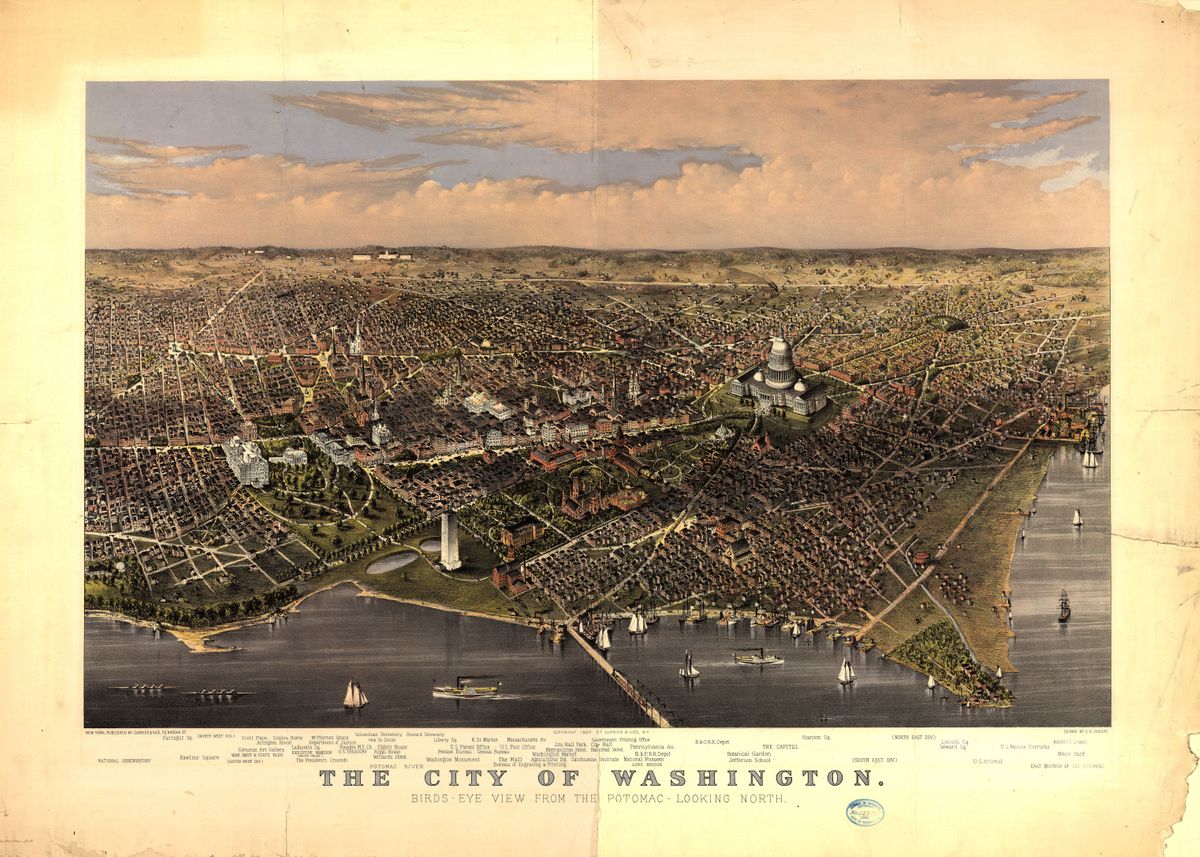 'City of Washington 1880' Poster by Janice M | Displate