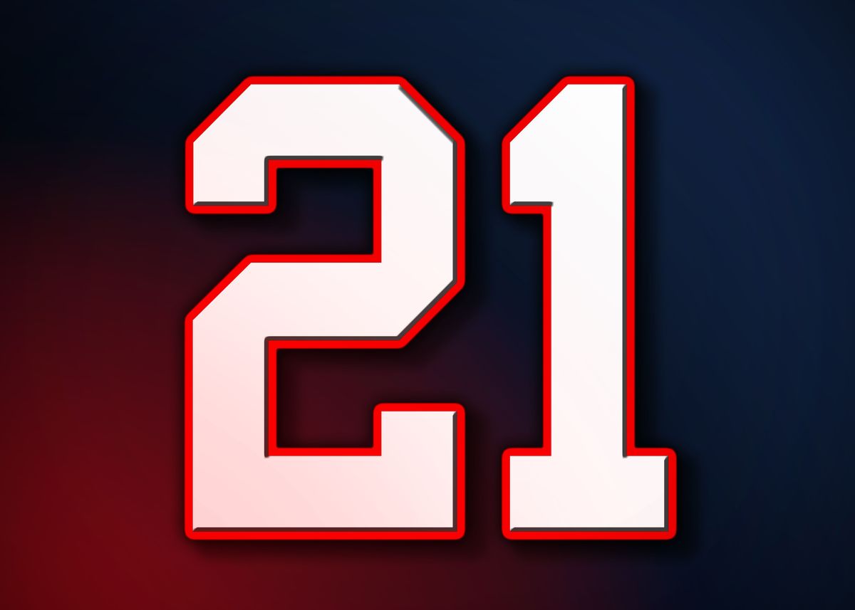 '21 Jersey Patriot Patriots' Poster by Silhouette Boss | Displate