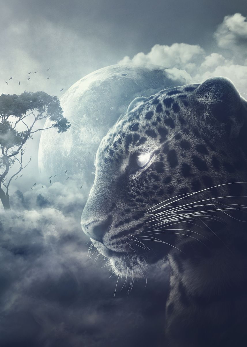 'Mythical leopard ' Poster by Noah Sips | Displate