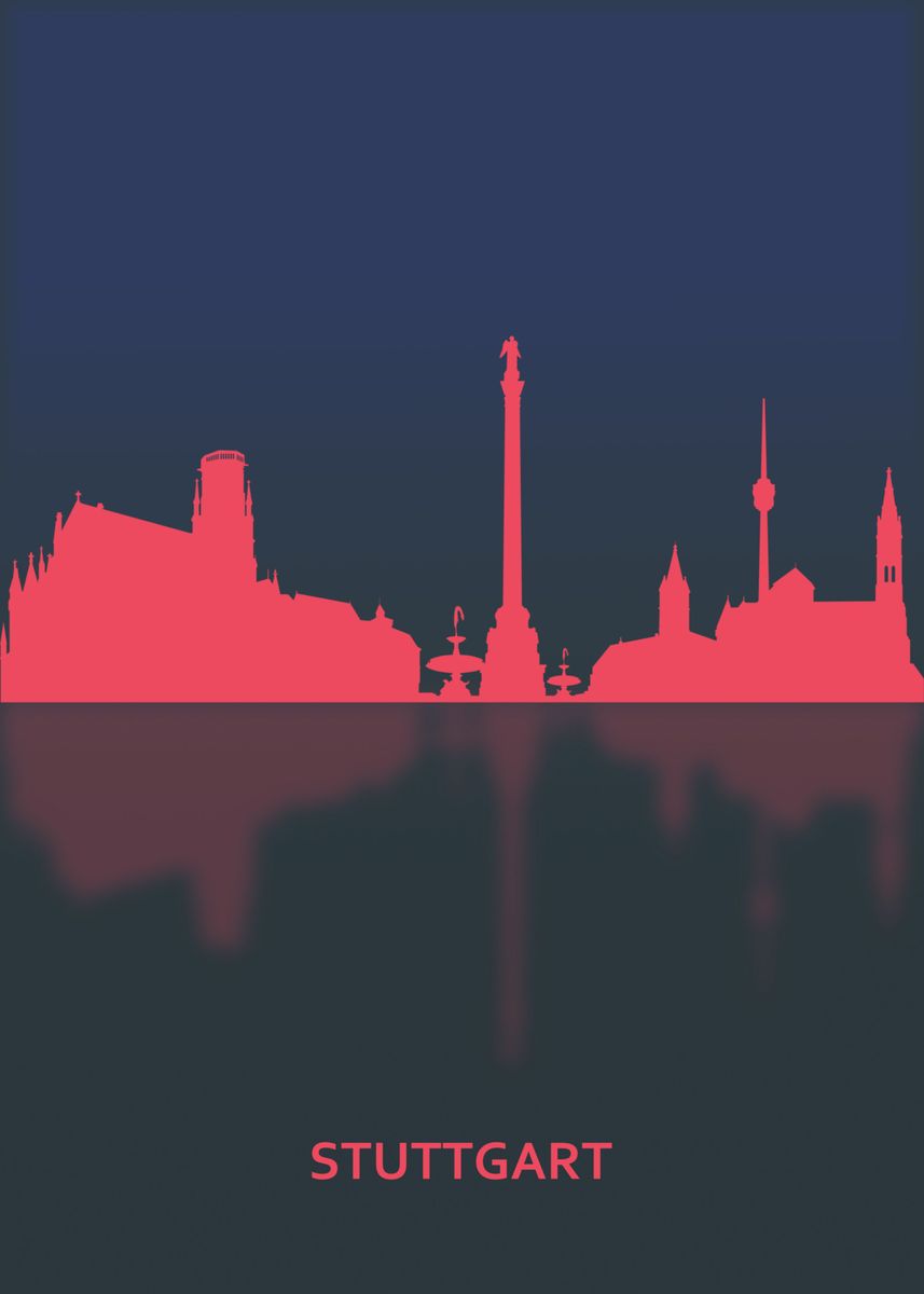 'Stuttgart' Poster, picture, metal print, paint by Alexandros Iosifidis ...