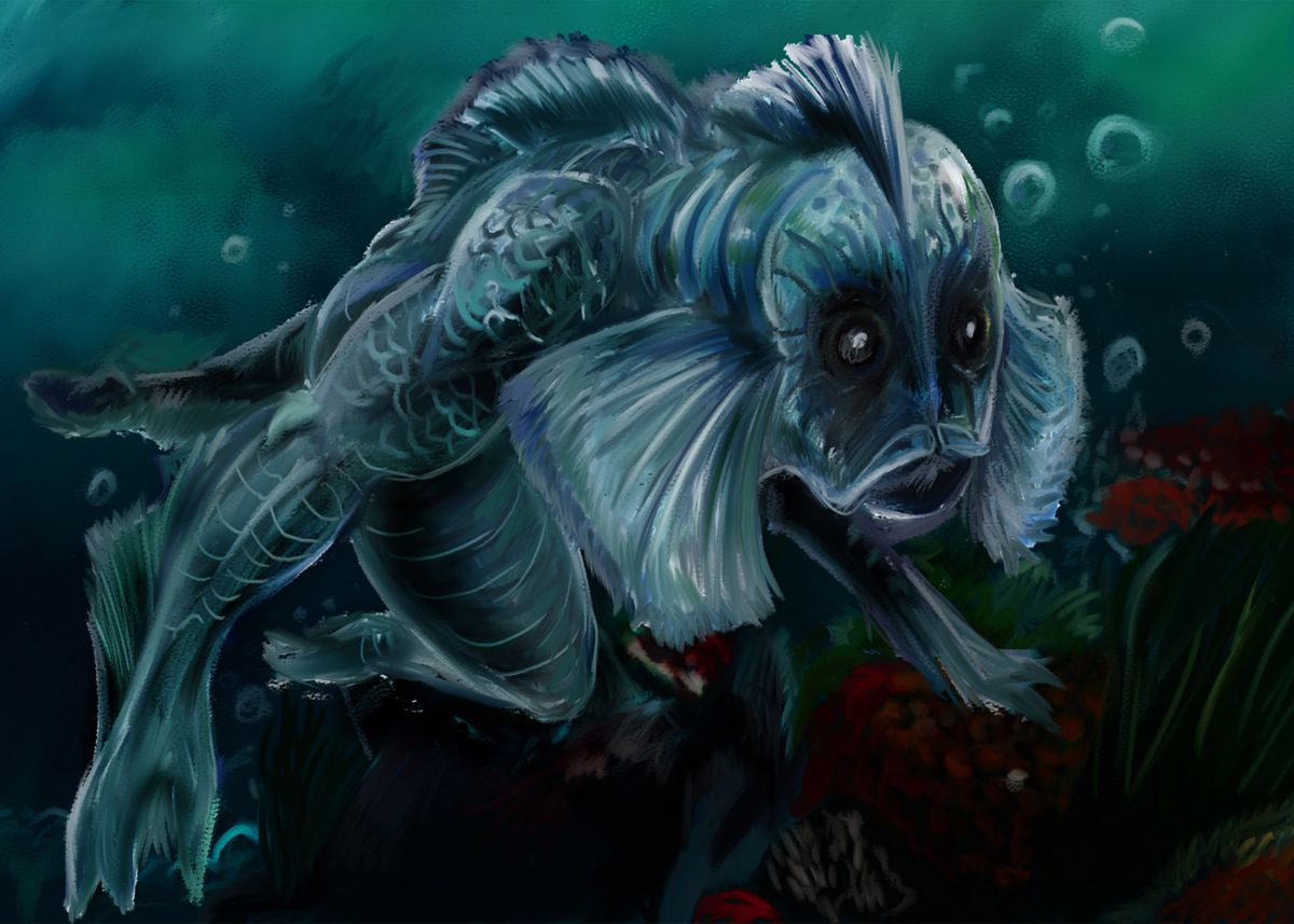 'The Deep One' Poster by Bogdan Ristea | Displate