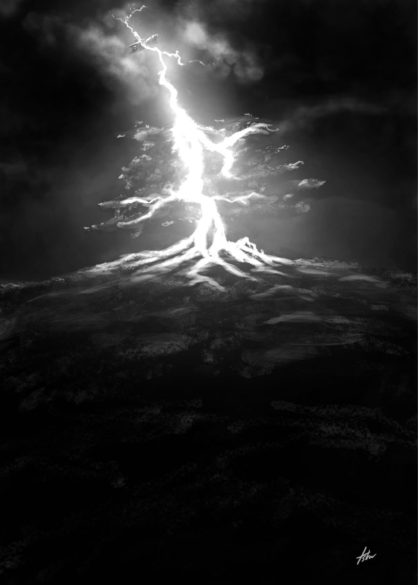 'Lightning of Thor' Poster by Thorkild Skov | Displate