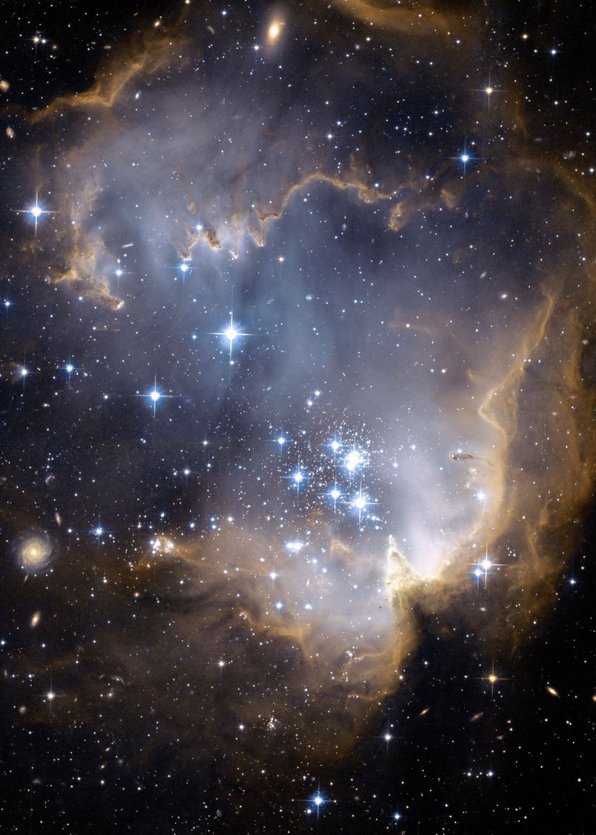 'Dusty Galaxy With Stars' Poster, picture, metal print, paint by ...