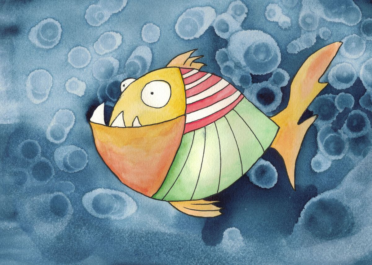 'Crazy fish 7' Poster by colleen corradi | Displate