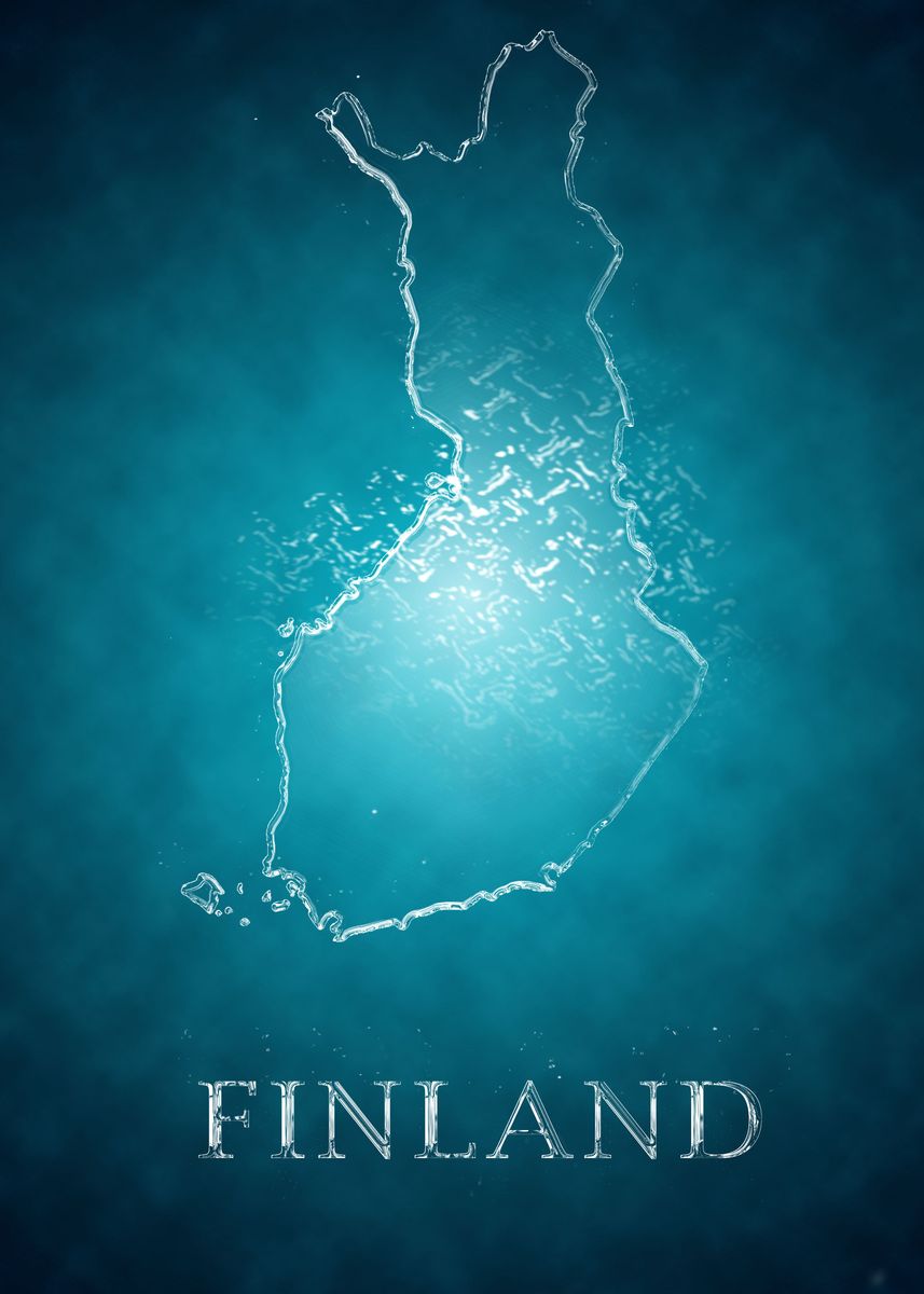 'Finland ' Poster, picture, metal print, paint by Jesper Hvilsted ...