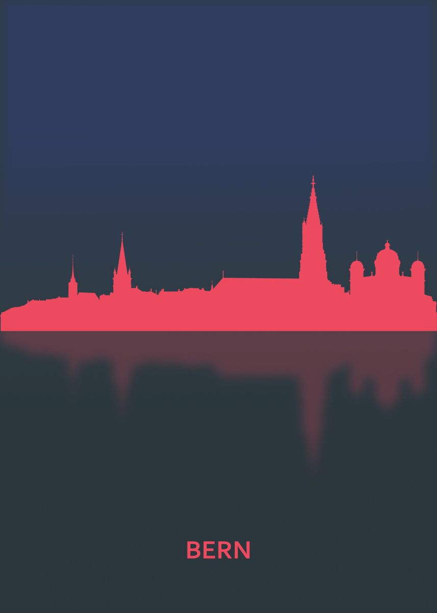 'Bern' Poster, picture, metal print, paint by Alexandros Iosifidis ...