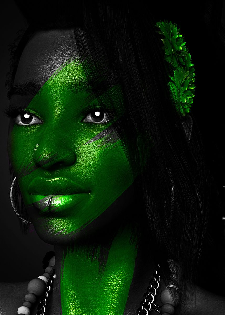 'Emerald' Poster, picture, metal print, paint by Rhayven J | Displate