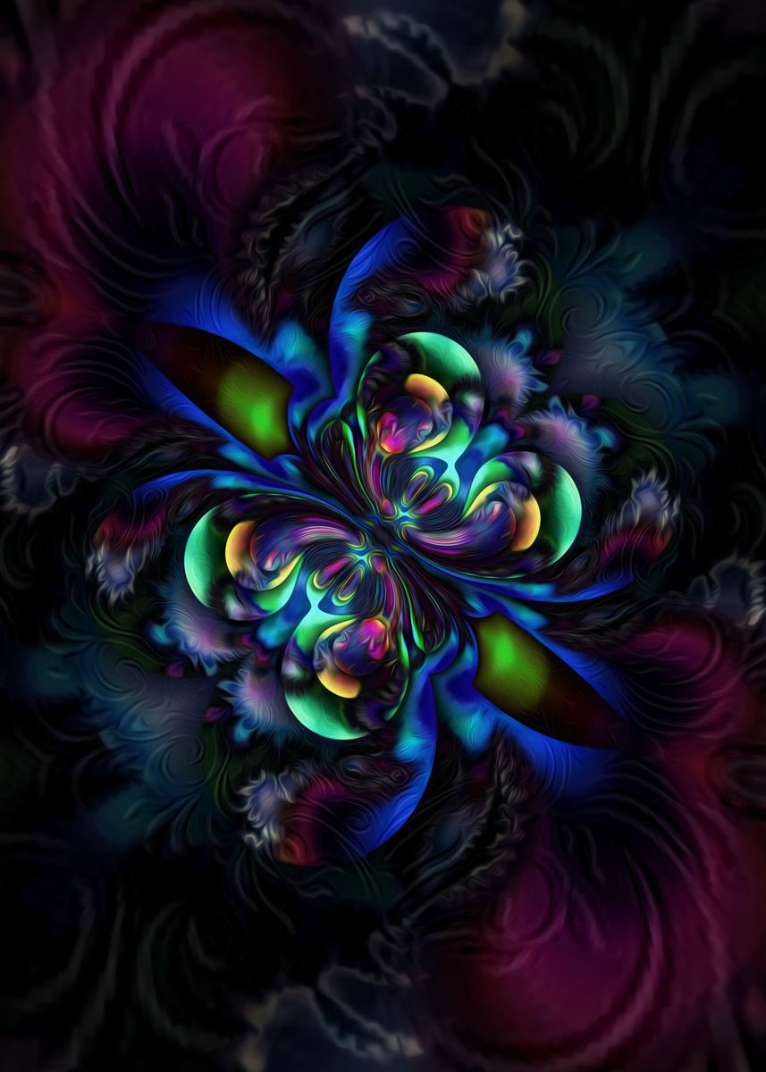 'Spring Fractal 1' Poster by oOoPhanteraoOo oOo | Displate