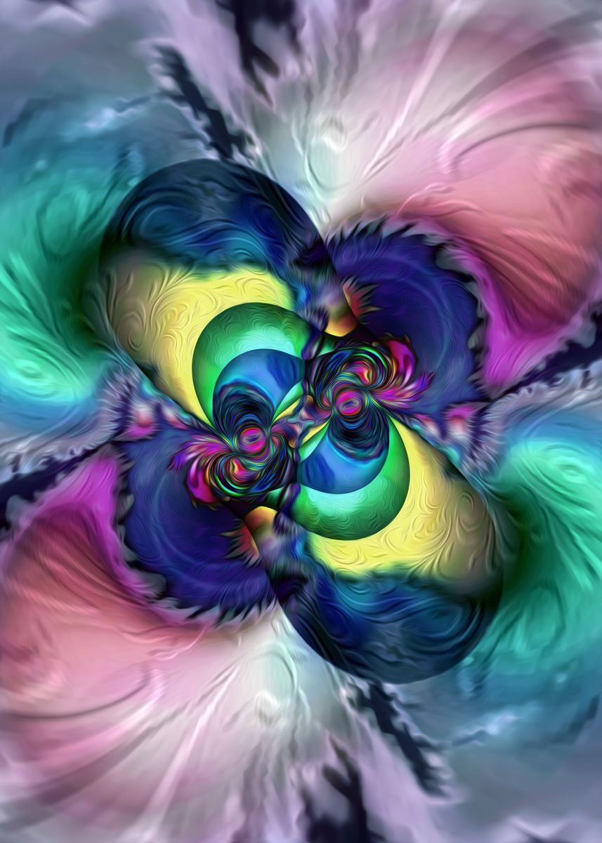 'Spring Fractal 2' Poster, picture, metal print, paint by ...