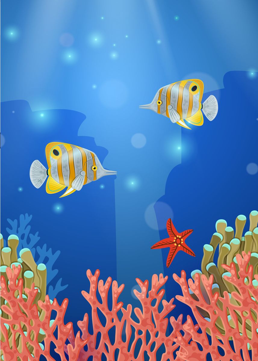 'sea life fish' Poster by | Displate