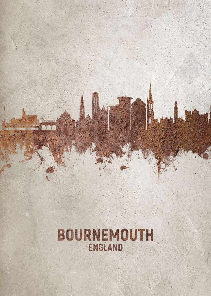 'Bournemouth Skyline' Poster, picture, metal print, paint by Michael ...