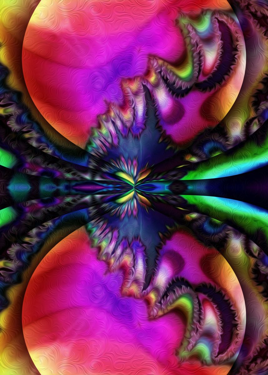 'Spring Fractal 16' Poster, picture, metal print, paint by ...