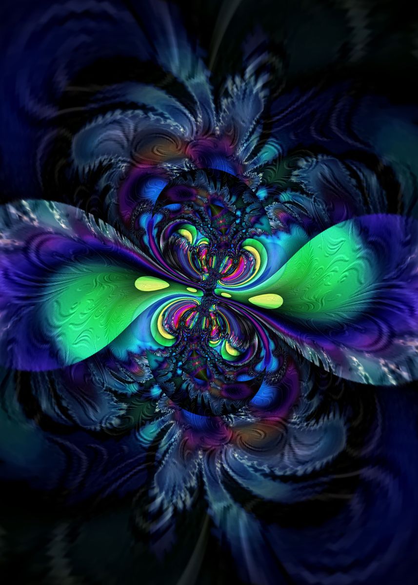 'Spring Fractal 10' Poster, picture, metal print, paint by ...