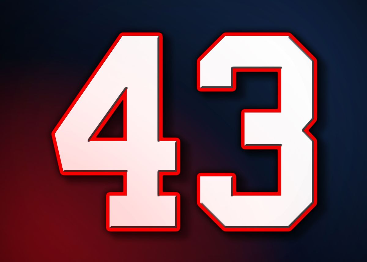 '43 Jersey Patriot Patriots' Poster by Silhouette Boss | Displate