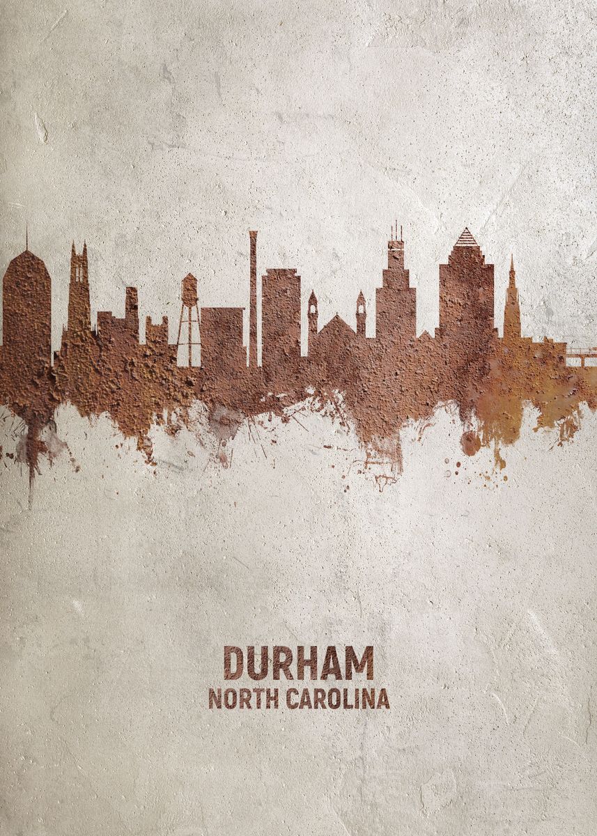 'Durham Skyline' Poster, picture, metal print, paint by Michael ...