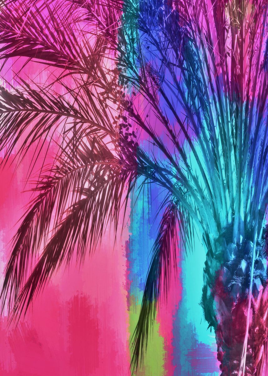 'palm tree' Poster, picture, metal print, paint by timmy LA | Displate