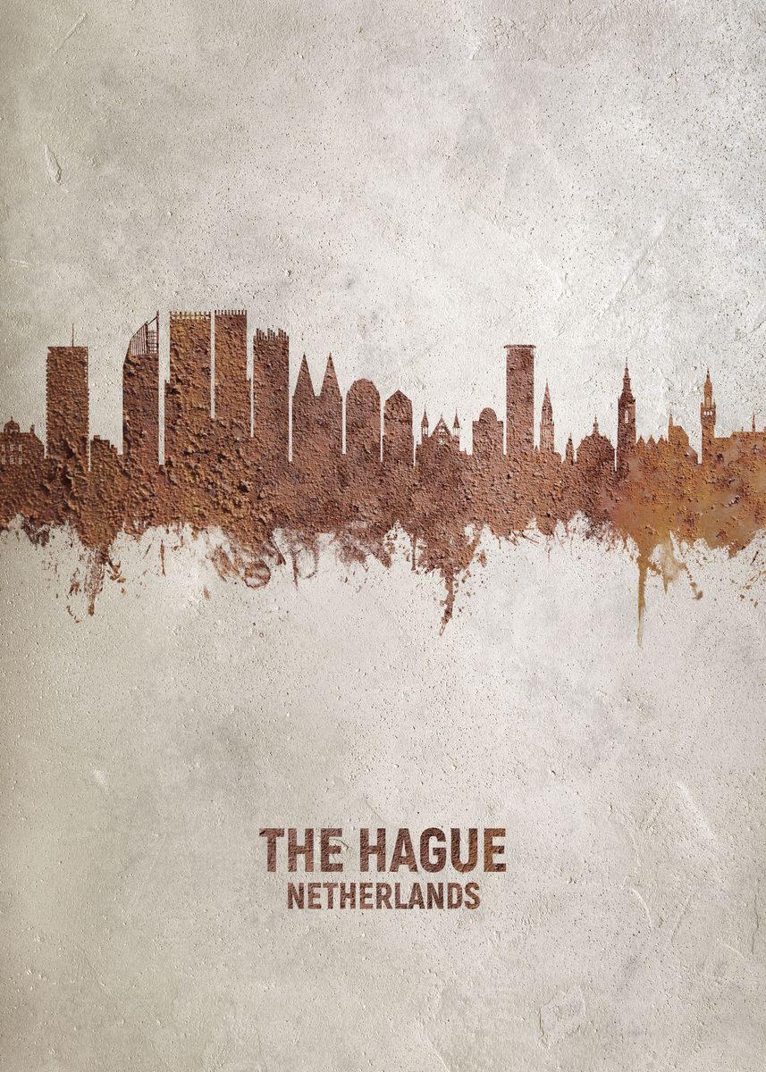 'The Hague Skyline' Poster, picture, metal print, paint by Michael ...