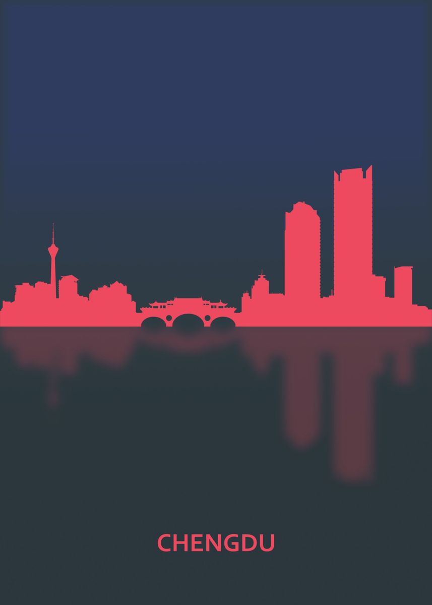 'Chengdu' Poster, picture, metal print, paint by Alexandros Iosifidis ...