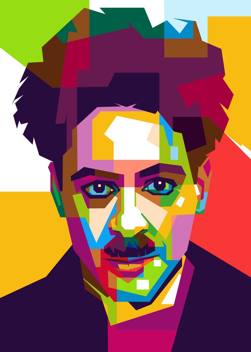 'CHARLIE CAPLIN IN WPAP' Poster, picture, metal print, paint by Andre ...