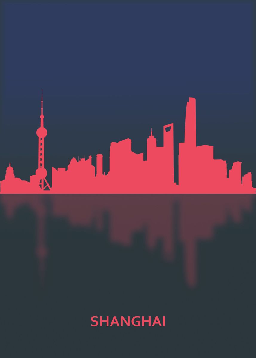 'Shanghai' Poster, picture, metal print, paint by Alexandros Iosifidis ...