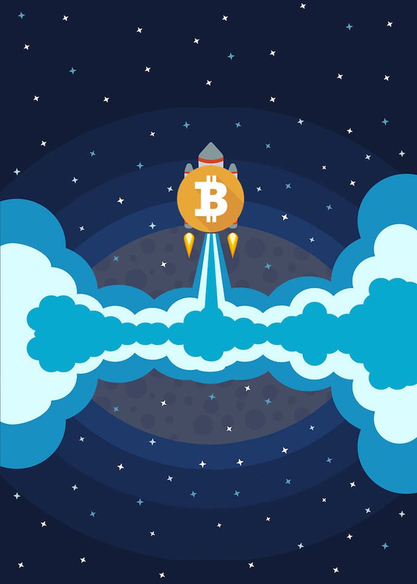 'Rise of bitcoin' Poster, picture, metal print, paint by Noni Artist ...