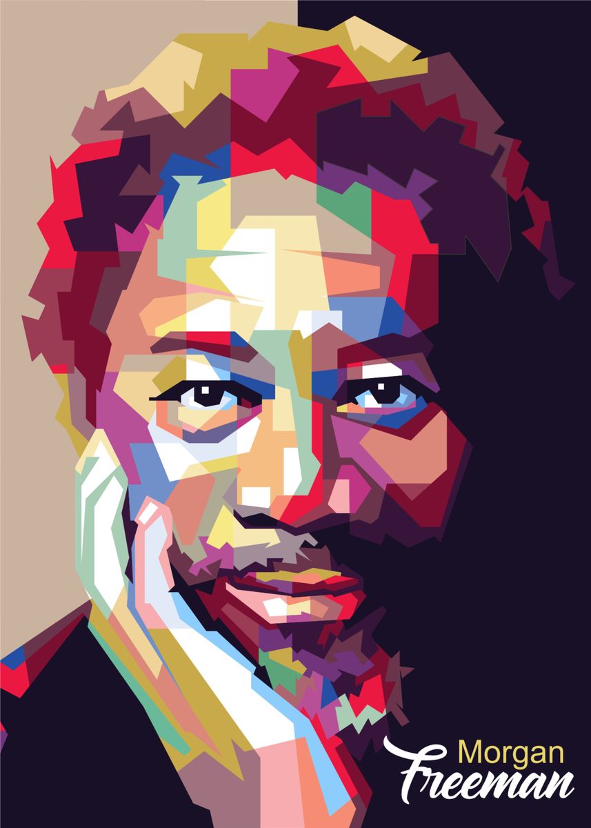'This Morgan Freeman PopArt' Poster by Moh Fikri Husaeni | Displate