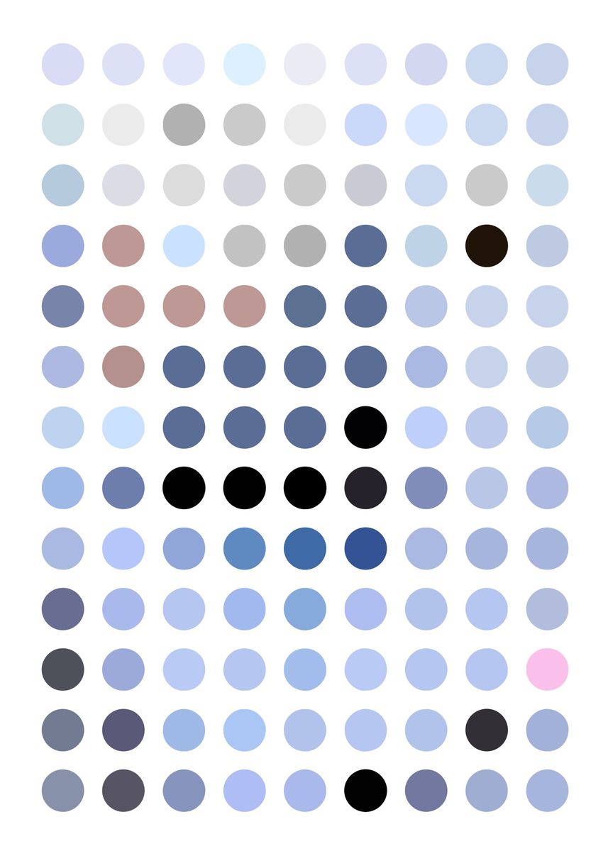 'All About Dots Blue ' Poster, picture, metal print, paint by Zoe ...