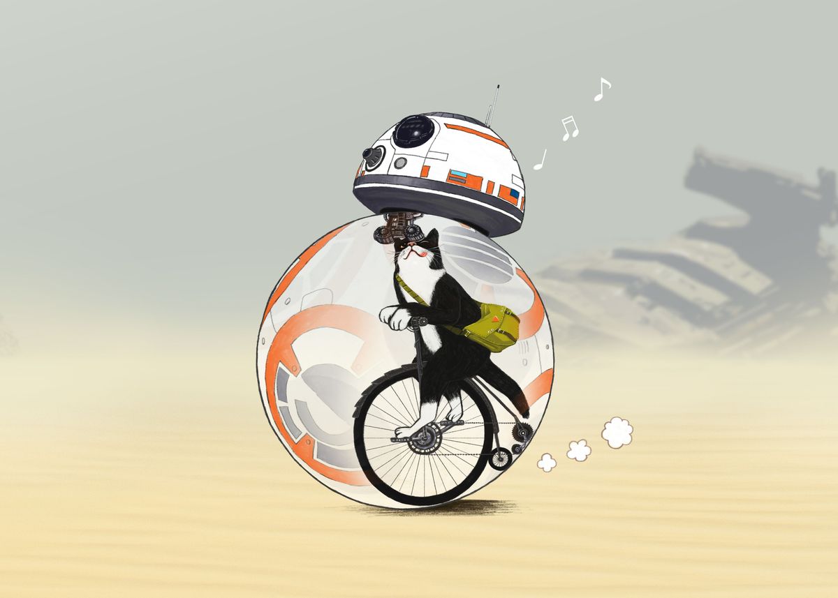 'Cat and Droid inside' Poster by Tum meow | Displate