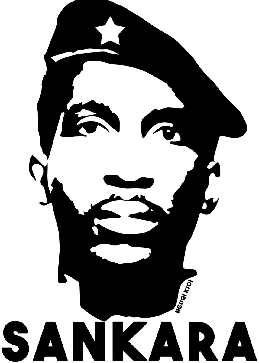'Thomas Sankara' Poster, picture, metal print, paint by Ngugi Kioi ...