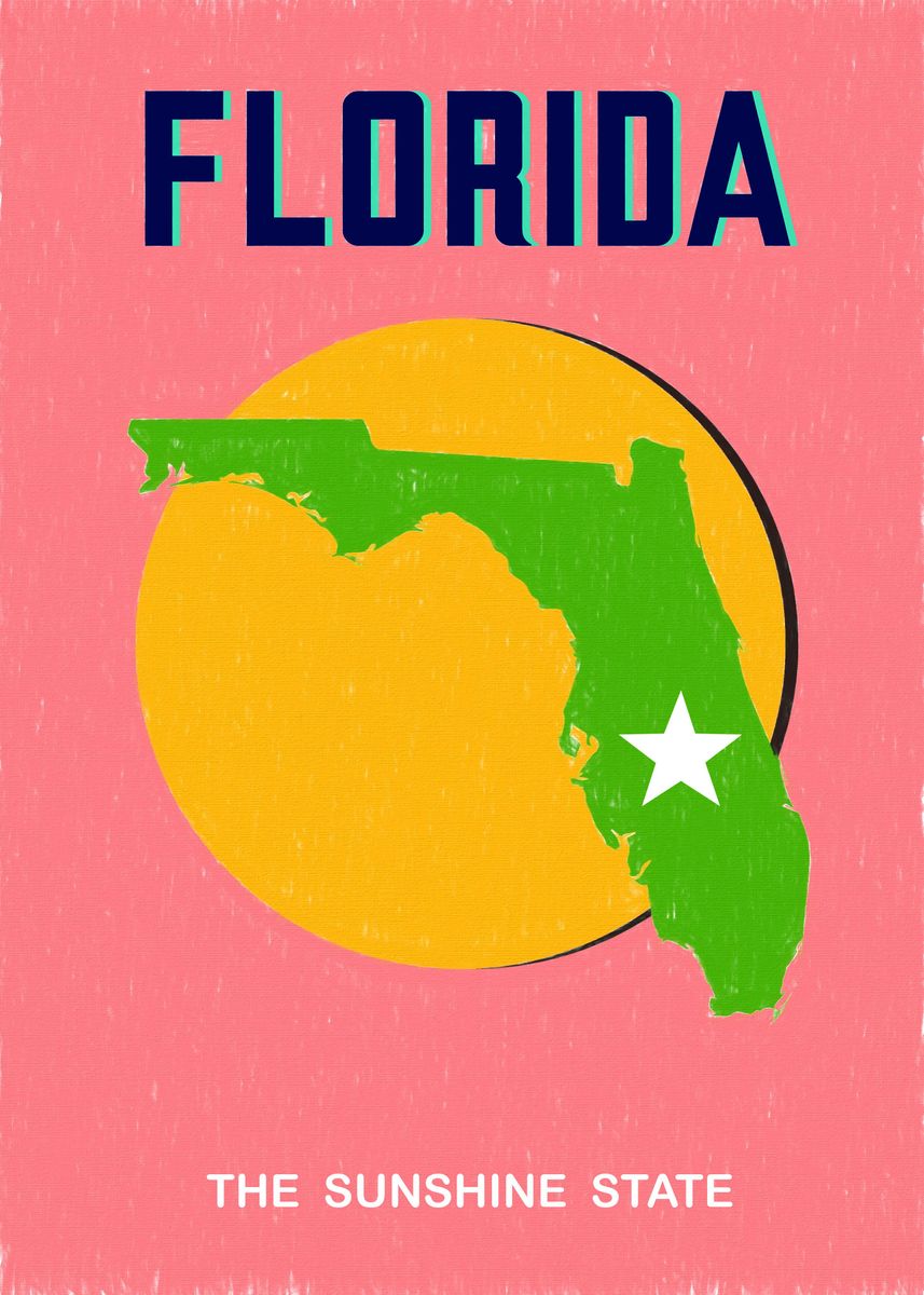 'FLORIDA STATE ' Poster, picture, metal print, paint by maxwell182 ...