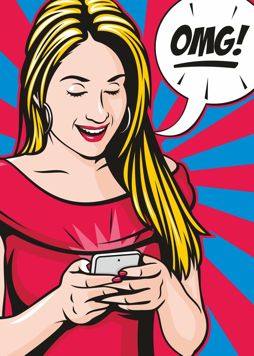 'OMG' Poster, picture, metal print, paint by Jamie Lee | Displate