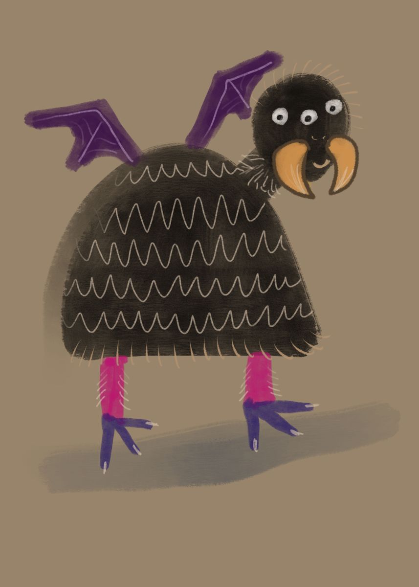 'Flying spider bat' Poster, picture, metal print, paint by Matt ...