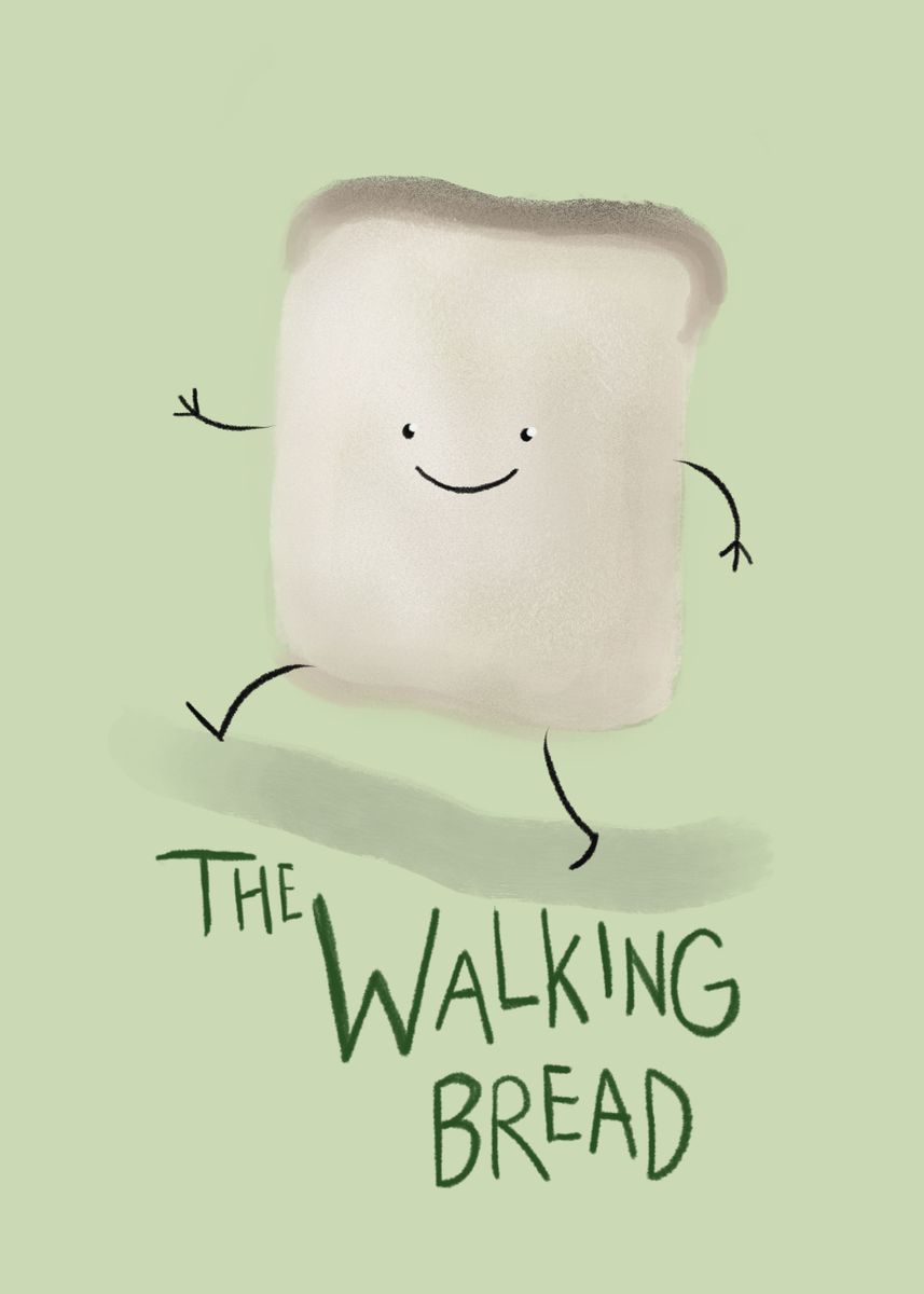 'The Walking Bread' Poster, picture, metal print, paint by Matt ...